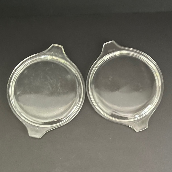 Pyrex | Kitchen | Pyrex Replacement Lids 2 47c Clear Glass Flat Tab ...